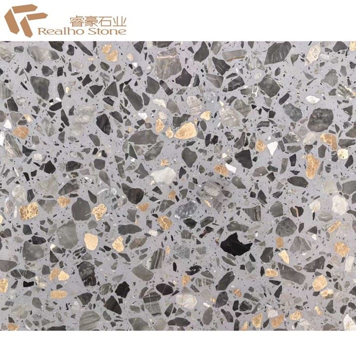 Artificial Terrazzo Tile Manufacturers Shiny Grey Terrazzo Flooring ...